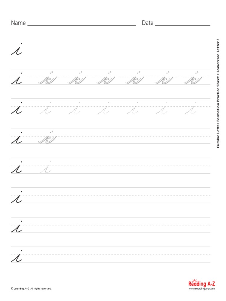 Cursive Letter Formation Practice Sheets | PDF | Letter Case | Collation