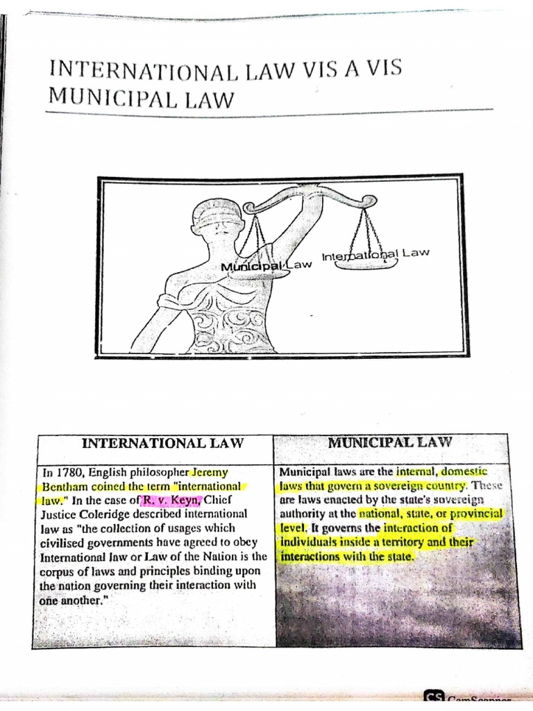 International Law and Municipal Law | PDF