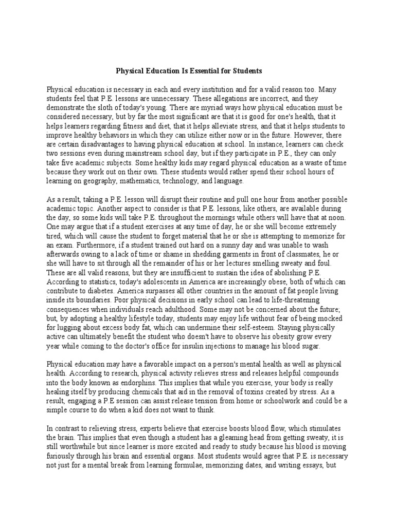 Persuasive Speech | Download Free PDF | Physical Education | Health ...