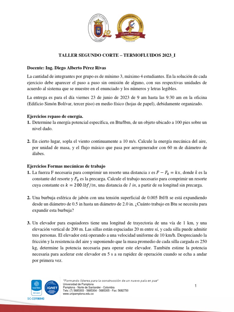 Taller - Corte - 2 | PDF | Calor | Transferencia de calor Taller - Corte - 2 | PDF | Calor | Transferencia de calor
