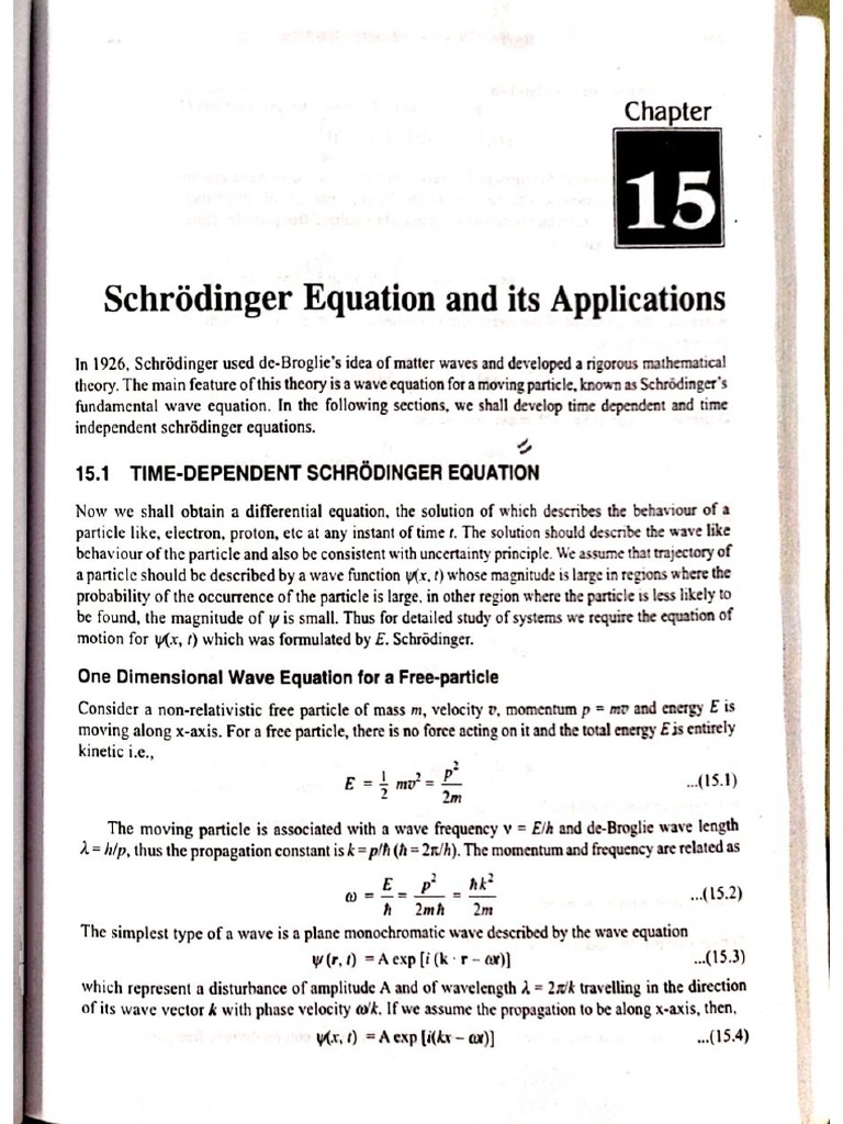 Schrodinger Equation | PDF