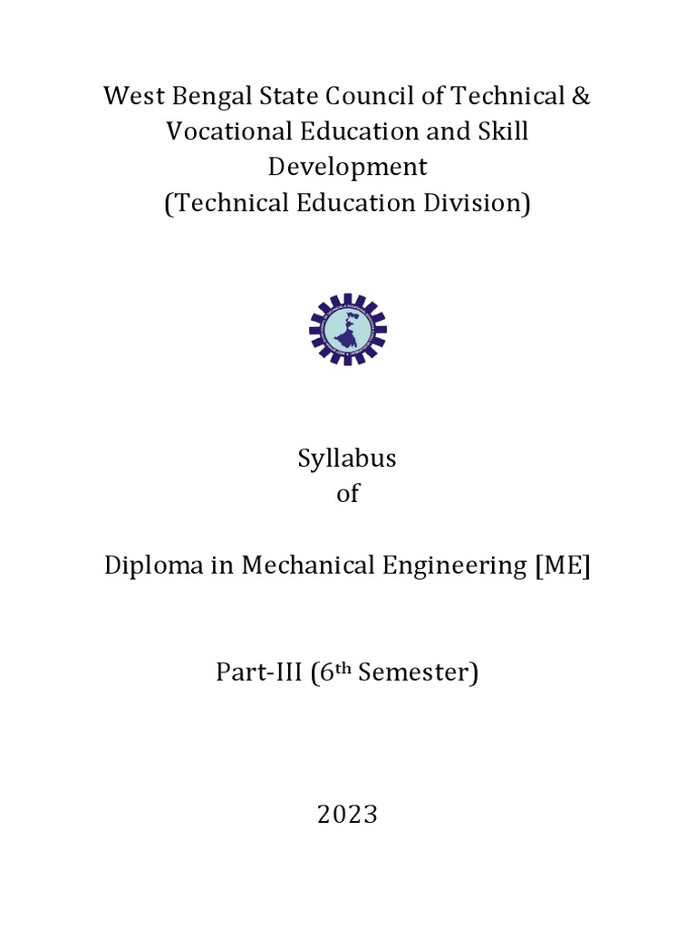 Draft DME Syllabus - 6th Semester - 29032023 | PDF | Actuator | Valve