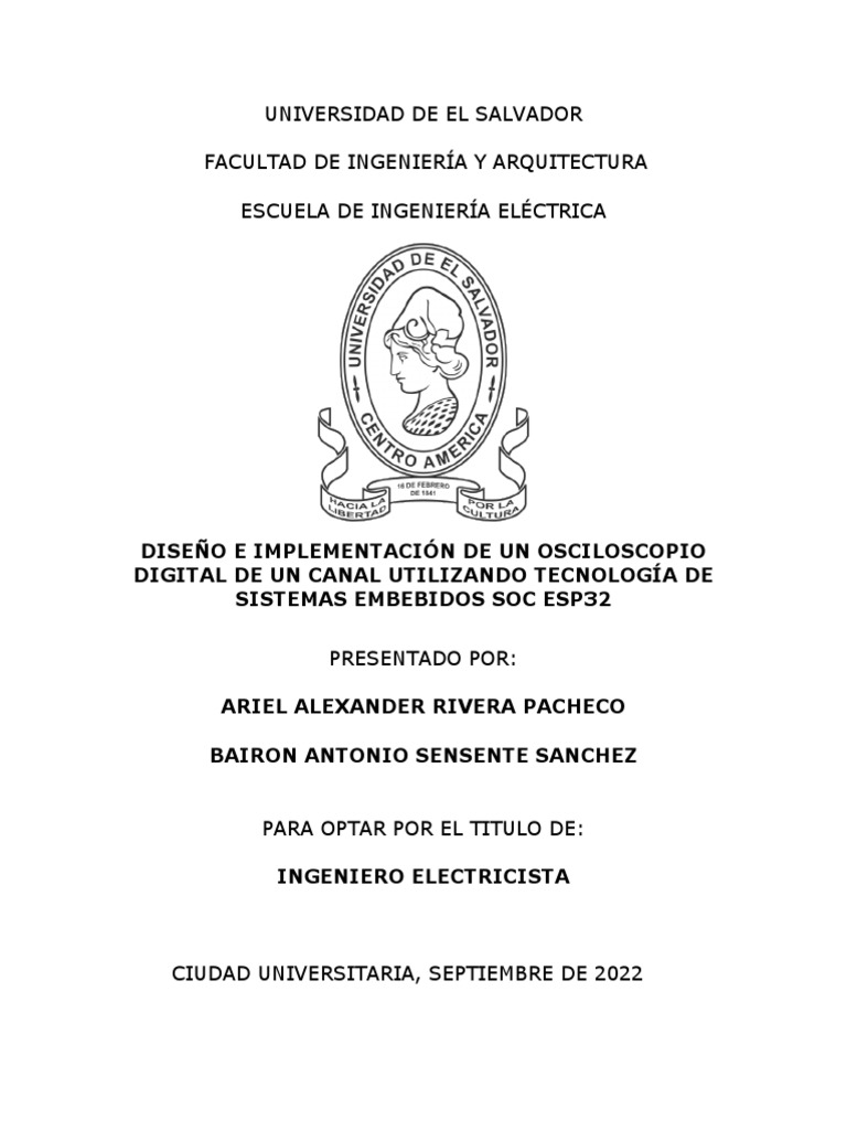 Diseño e Implementación de Un Osciloscopio Digital de Un Canal ... Diseño e Implementación de Un Osciloscopio Digital de Un Canal ...