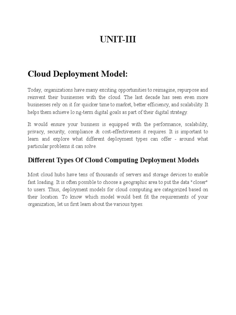 Cloud Computing (Unit-Iii & Iv) | PDF | Cloud Computing | Software As A Service