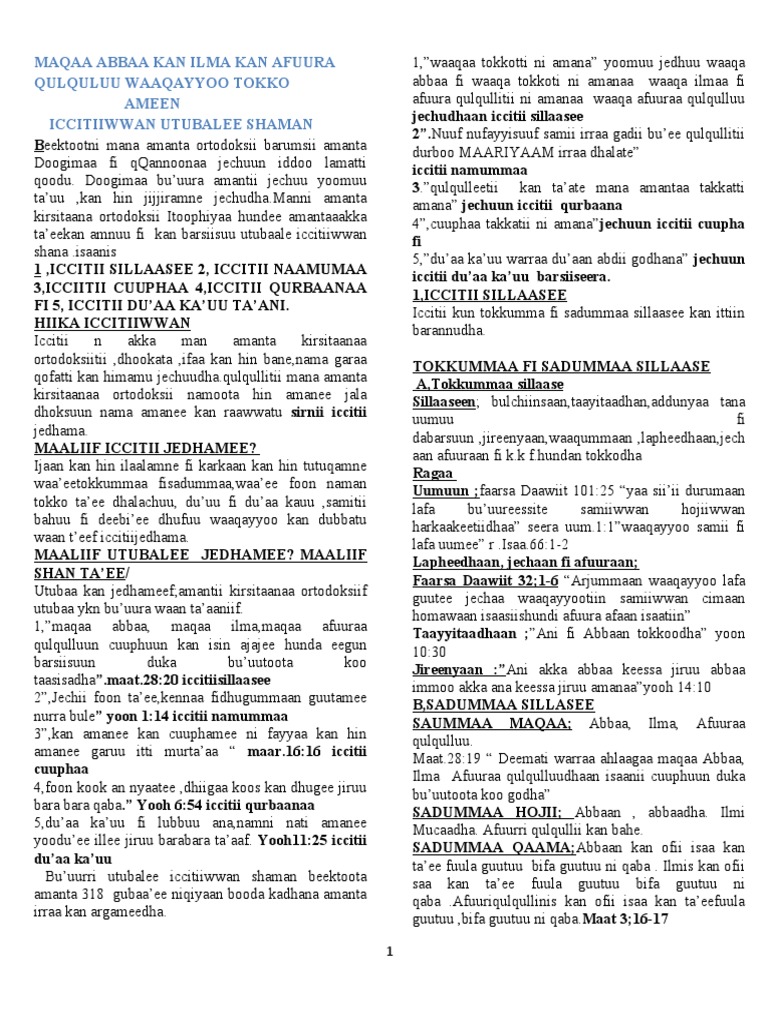 Iccitiiwwan Utubalee Shaman | PDF