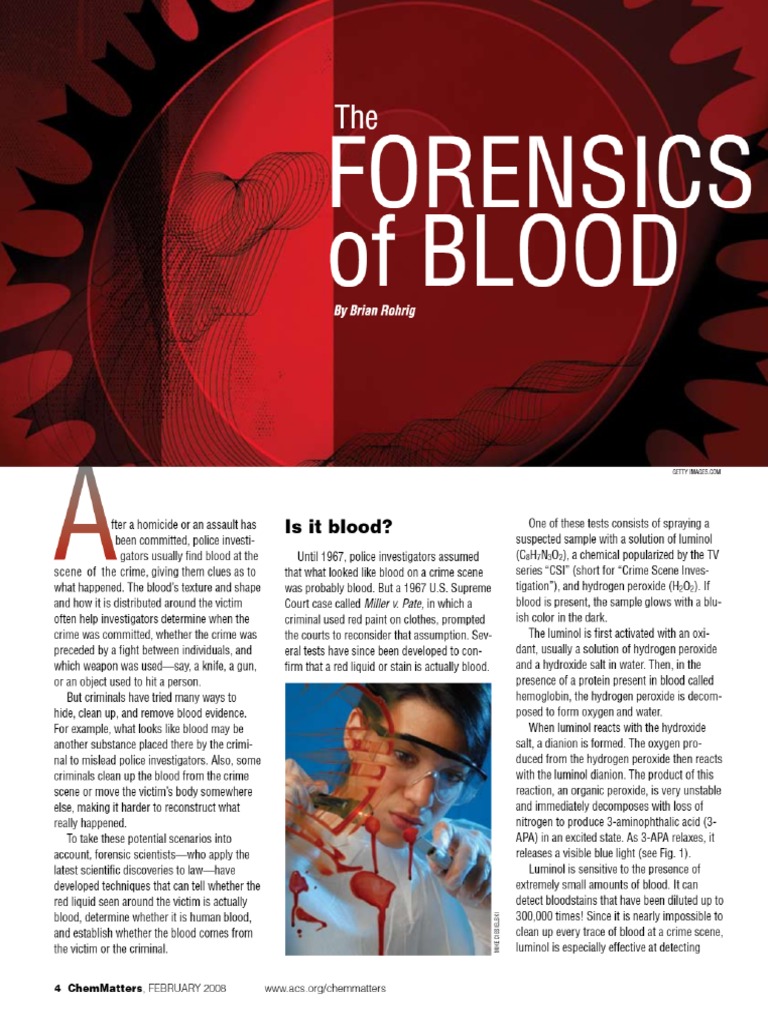The Forensics of Blood | PDF