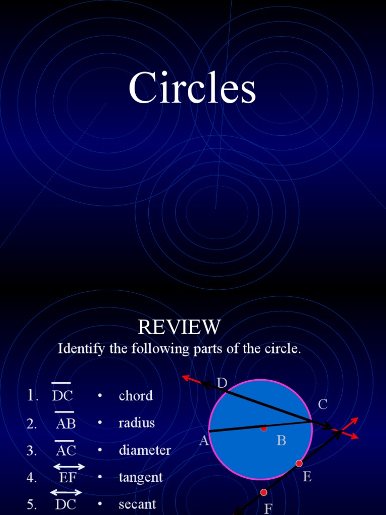 Circles | PDF | Circle | Angle
