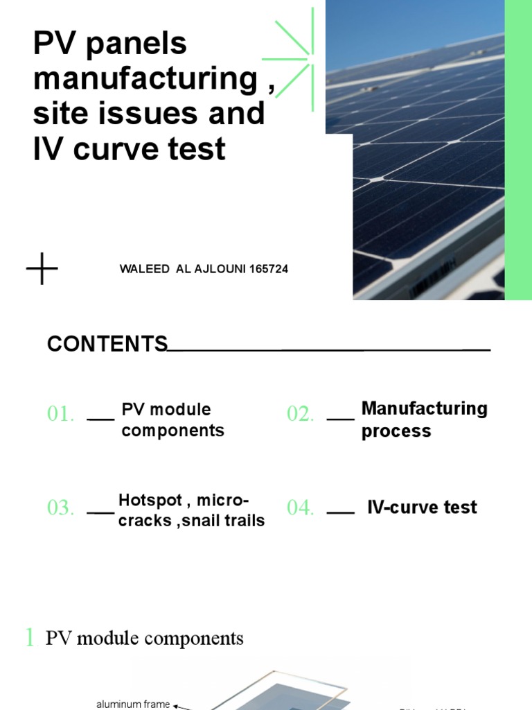 PV Module Testing & Issues Guide | PDF | Solar Panel | Photovoltaics