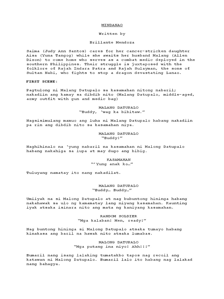 MINDANAO SCRIPT JUDY ANN | PDF
