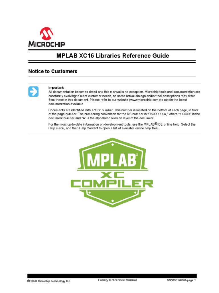 XC16 Libraries Reference Guide | PDF | Library (Computing) | Parameter (Computer Programming)