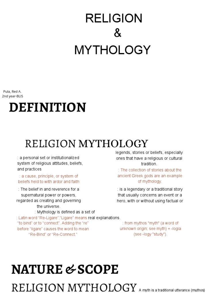 Overview of Religion and Mythology | PDF | Greek Mythology | God