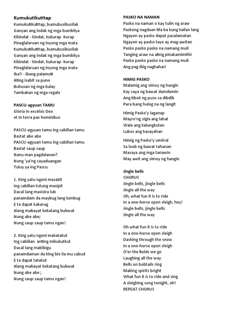 Kumu Kuti Kuti Tap | PDF