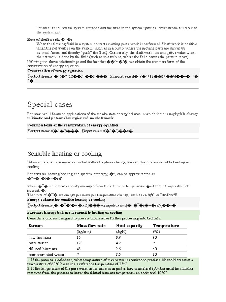 Special Cases: Sensible Heating or Cooling | PDF | Heat | Heat Capacity