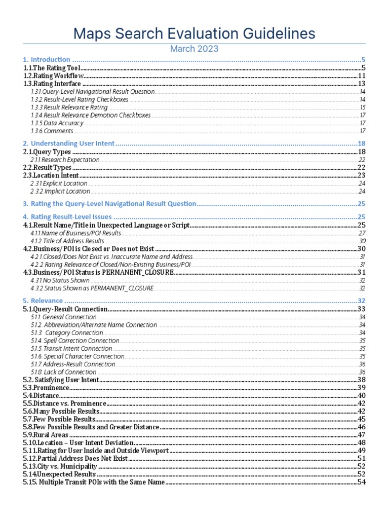 Maps Search Evaluation Guidelines 2023 | PDF | Icon (Computing ...