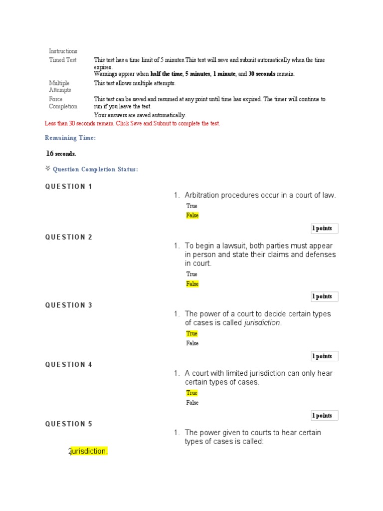 Chapter 2 Quiz - Business Law | PDF | Lawsuit | Government