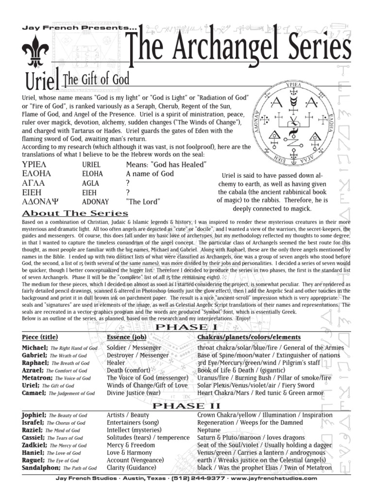 Uriel Info | PDF | Angel | Archangel