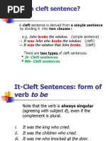 Cleft Sentences Exercises | PDF | Clause | Sentence (Linguistics)