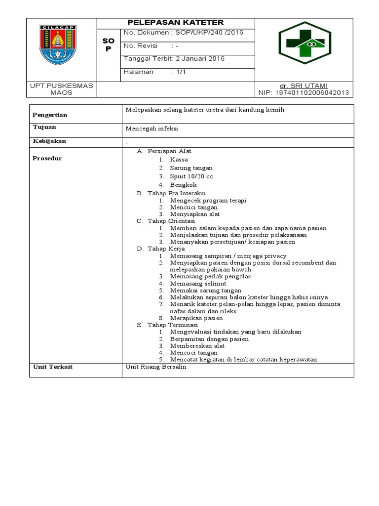 Sop Kateter | PDF