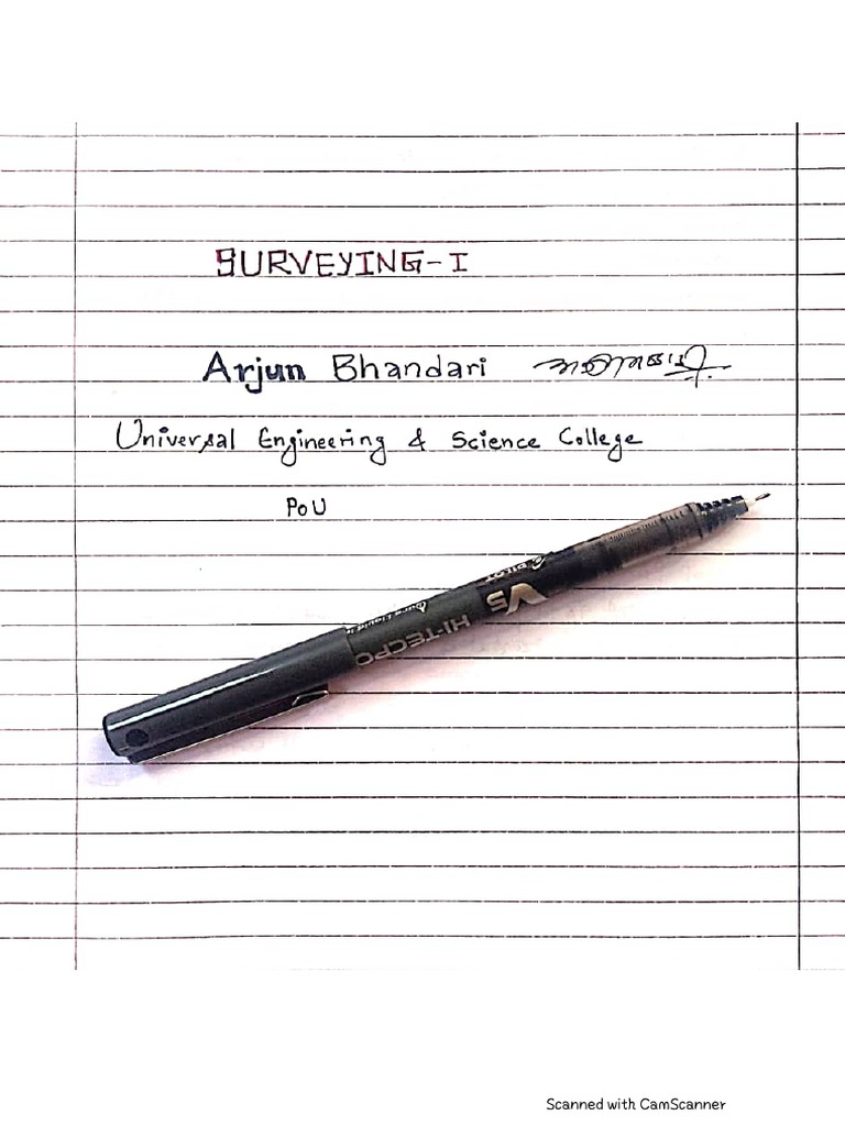 Surveying-I Arjun Bhandari | PDF