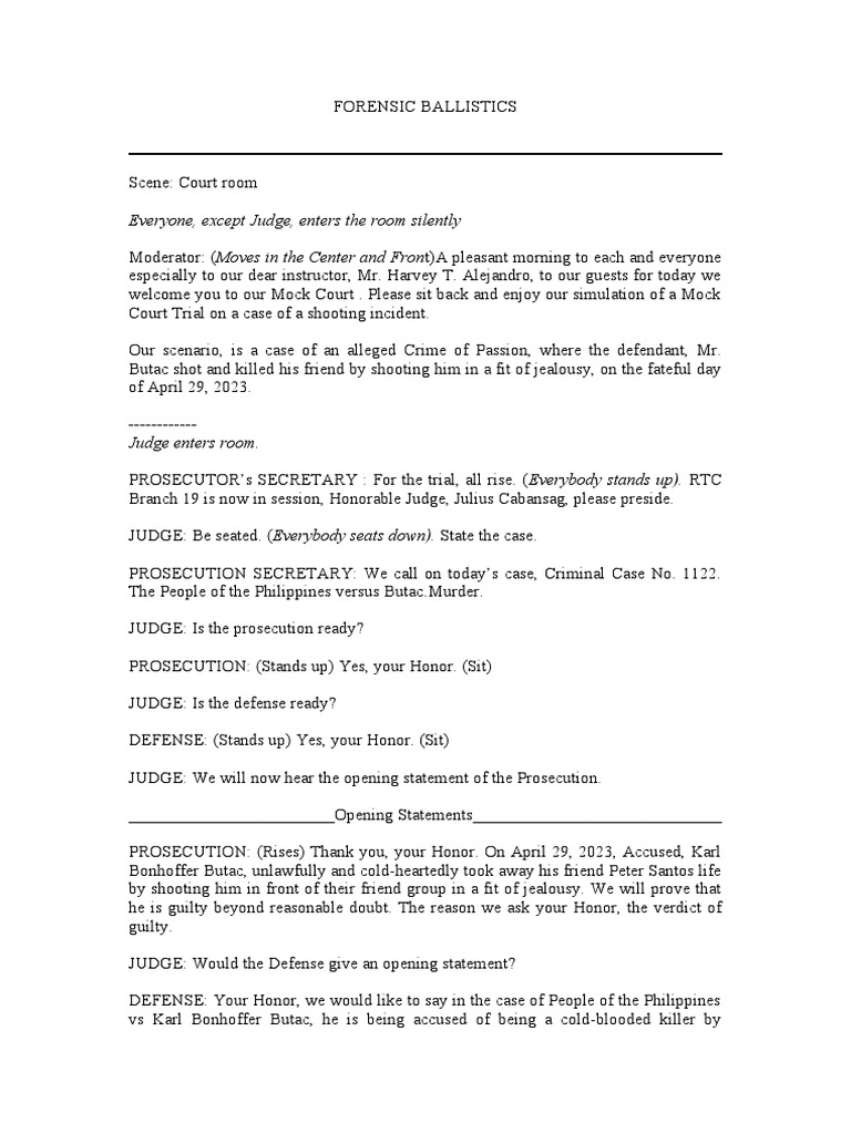 SCRIPT Latest | PDF | Witness | Crime Scene