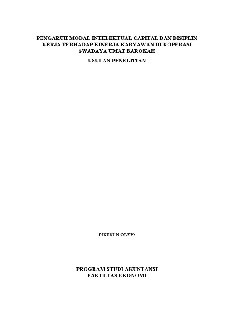 Pengaruh Modal Intelektual dan Disiplin Karyawan | PDF | Karier ...