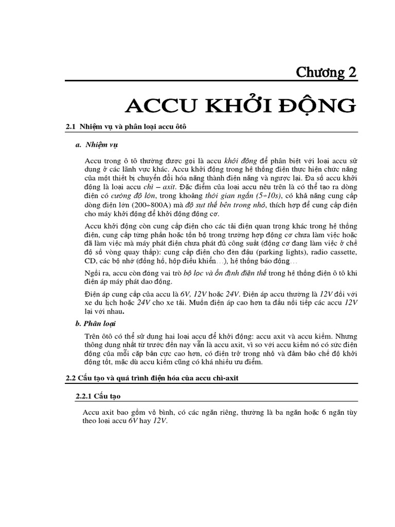 2 Accu Khoi Dong1 | PDF