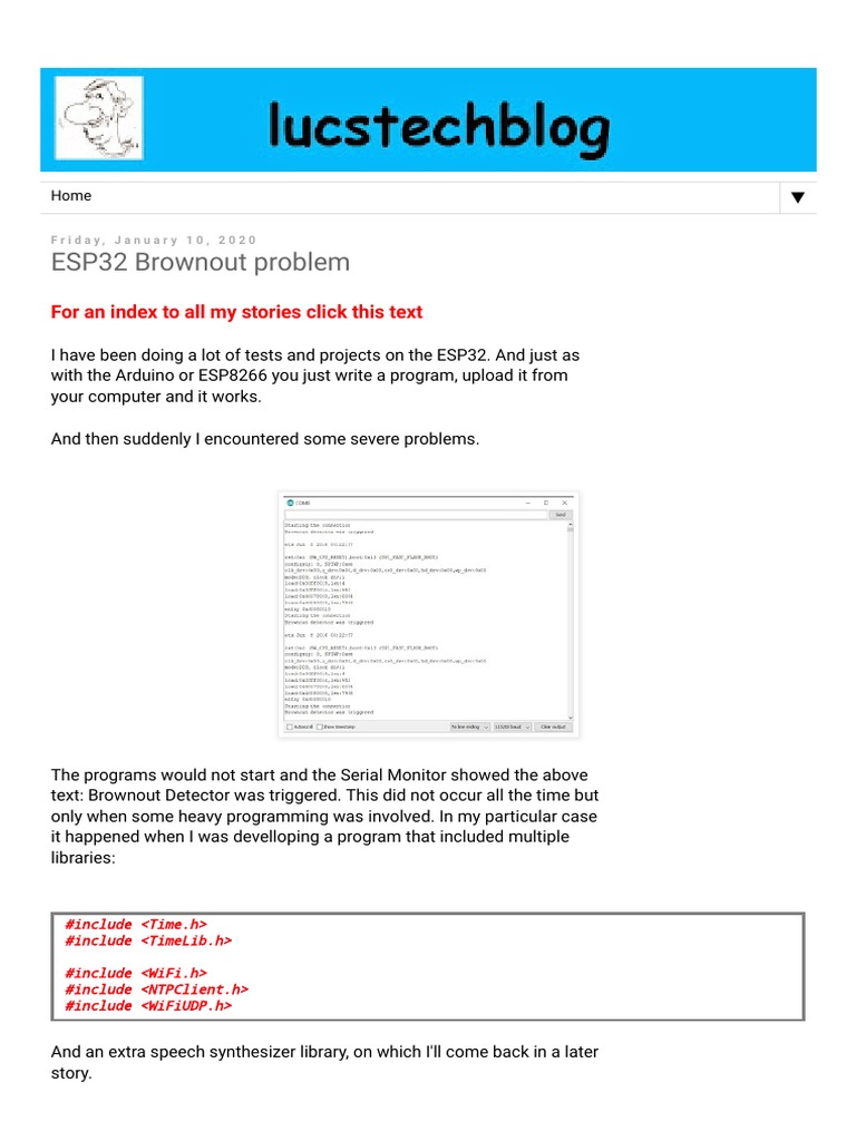 ESP32 Brownout Problem | PDF | Usb | Power Supply ESP32 Brownout Problem | PDF | Usb | Power Supply