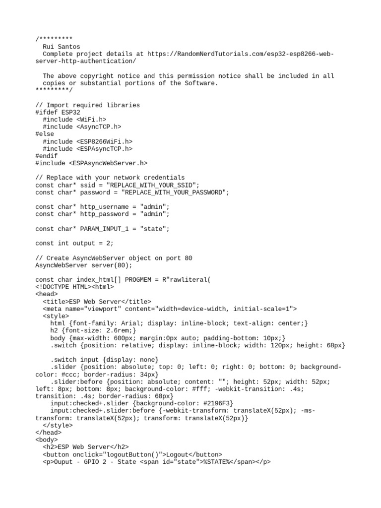 ESP32-ESP8266 Web Server HTTP Authentication (Username and Password ...