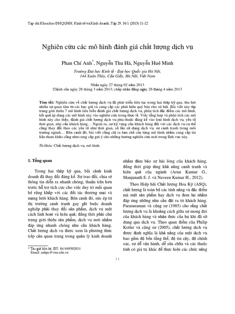 Cac Mo Hinh Danh Gia CHT LNG DCH V | PDF