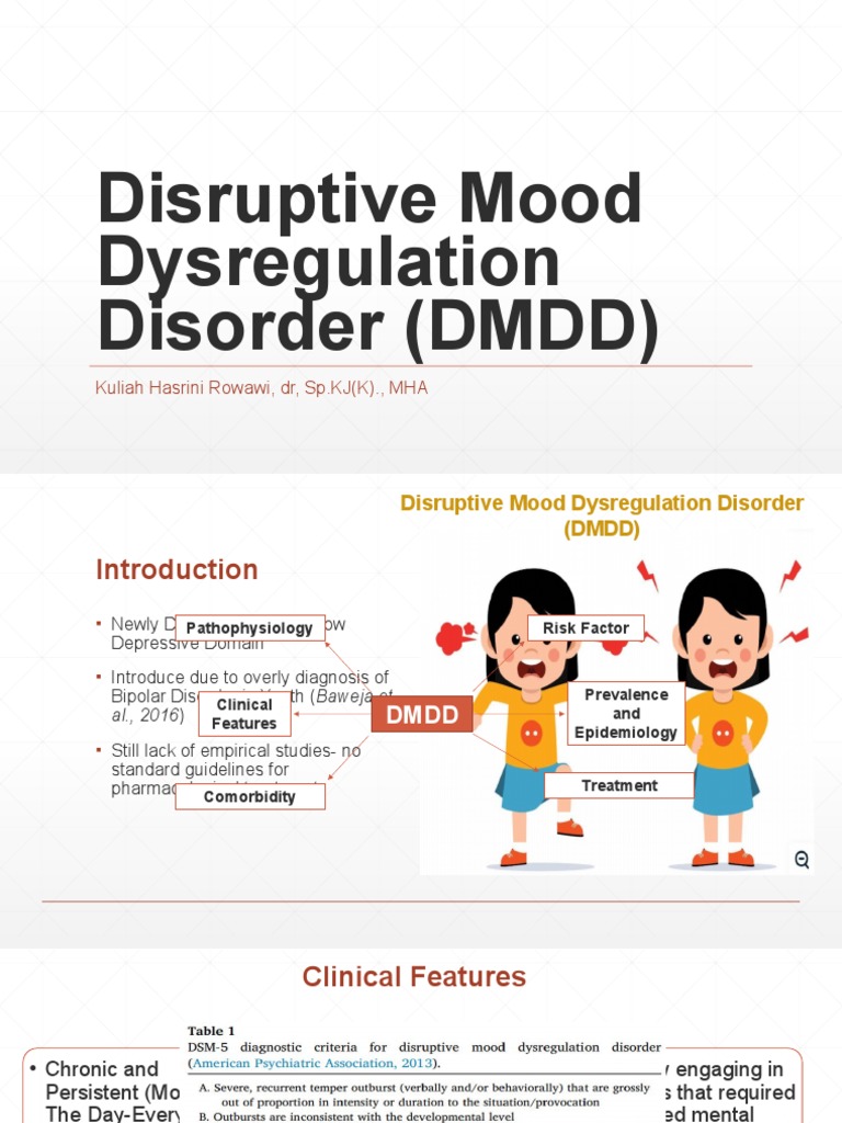 Disruptive Mood Dysregulation Disorder (DMDD) | PDF | Behavioural Sciences | Neuroscience