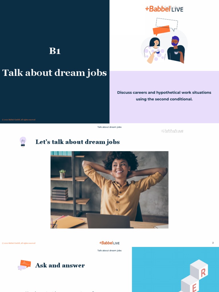 Discussing Dream Jobs and Careers | PDF