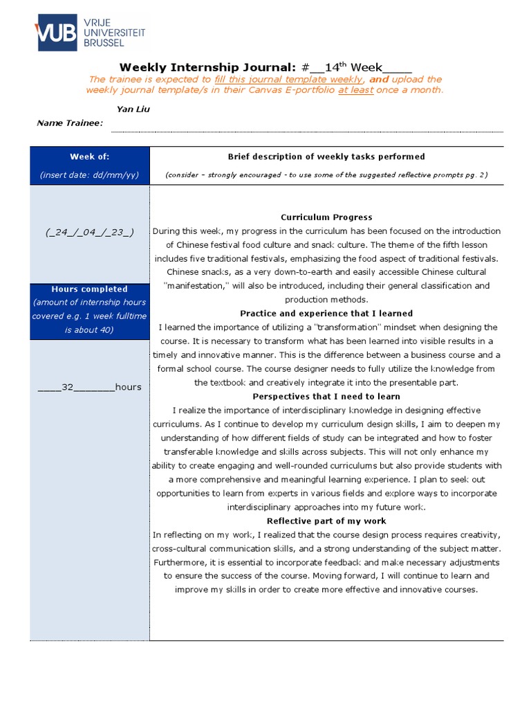 Intern's Curriculum Design Insights | PDF | Expert | Curriculum