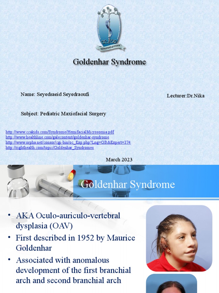 Goldenhar Syndrome | PDF | Health Sciences | Pediatrics