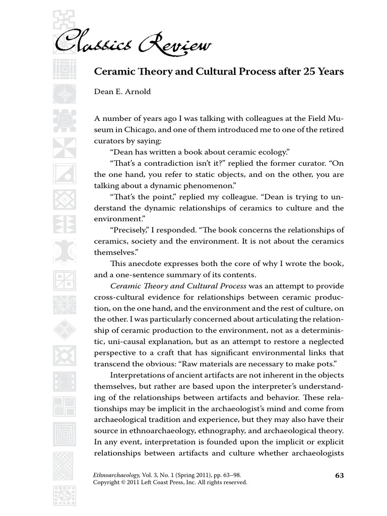 Аrnold Dean Ceramic Theory and Cultural Process Afte | PDF | Pottery ...