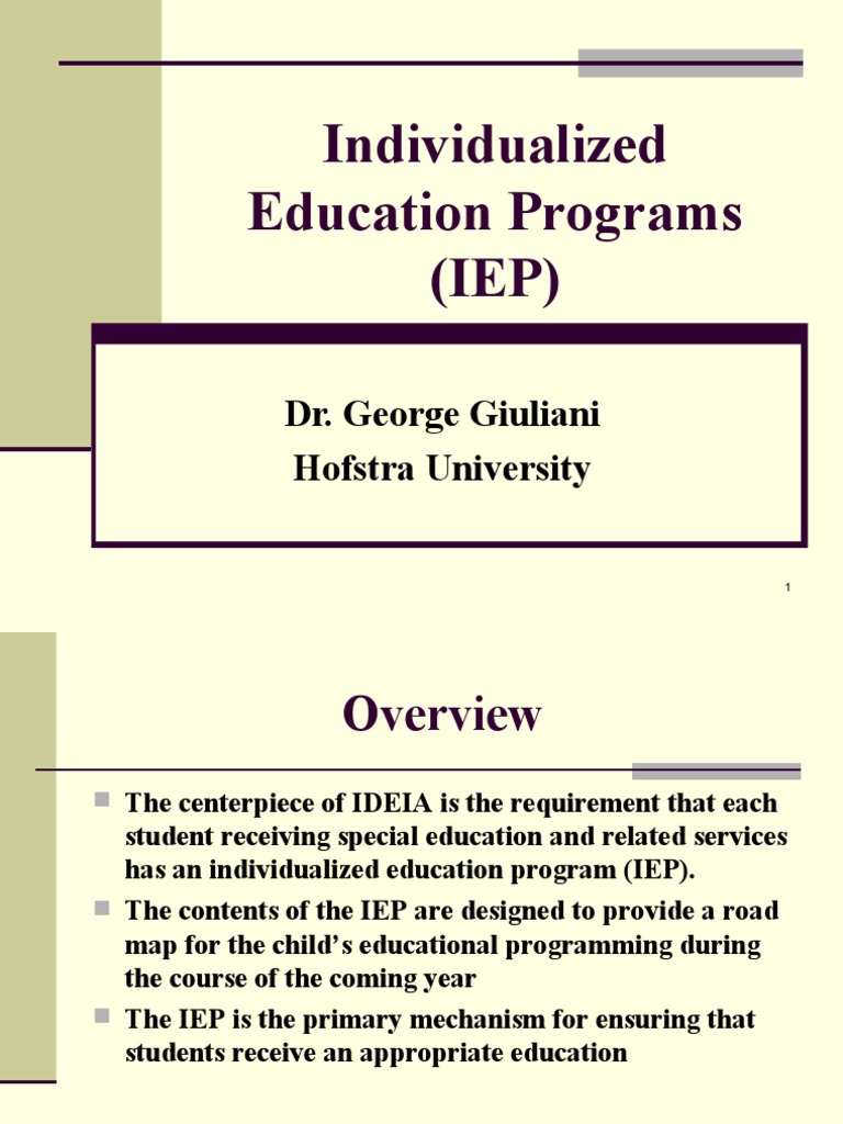 Individualized Education Programs | PDF | Individualized Education ...