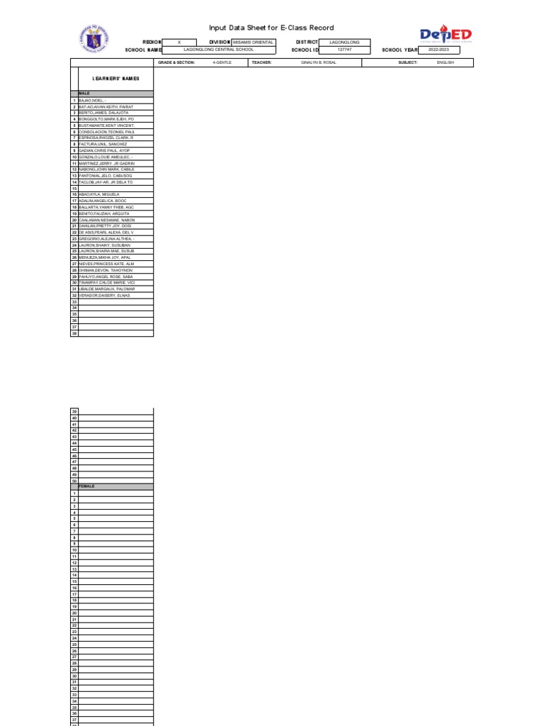 Grade 4 Gentle English Sy2223 | PDF