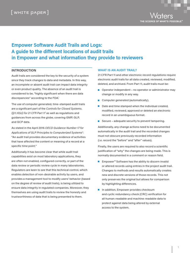 Audit Trails and Logs | PDF | Metadata | Databases