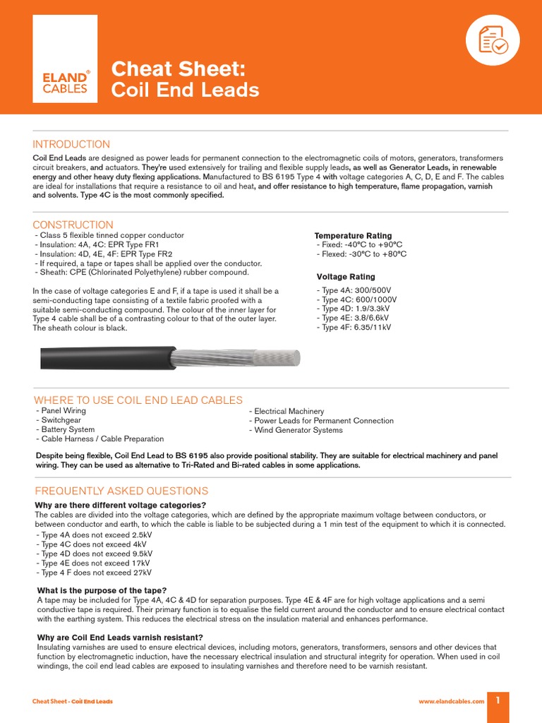 Coil End Leads | PDF | Insulator (Electricity) | Electrical Conductor