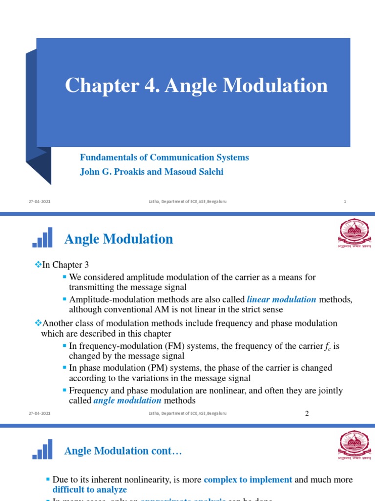 Angle Modulation Pdf Frequency Modulation Modulation