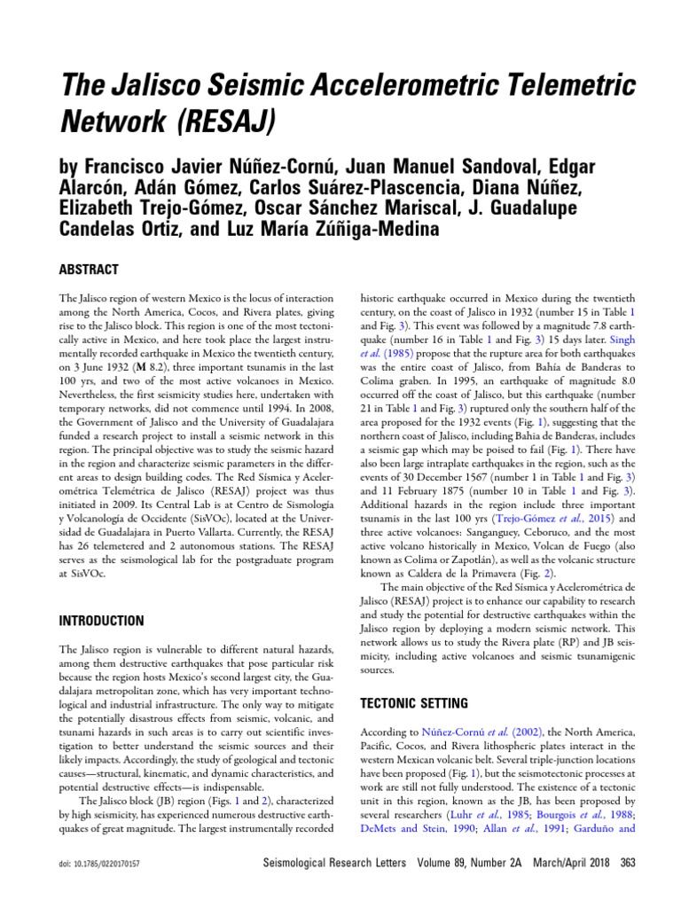 RESAJ articulo srl-2017157.1 | PDF | Seismology | Earthquakes