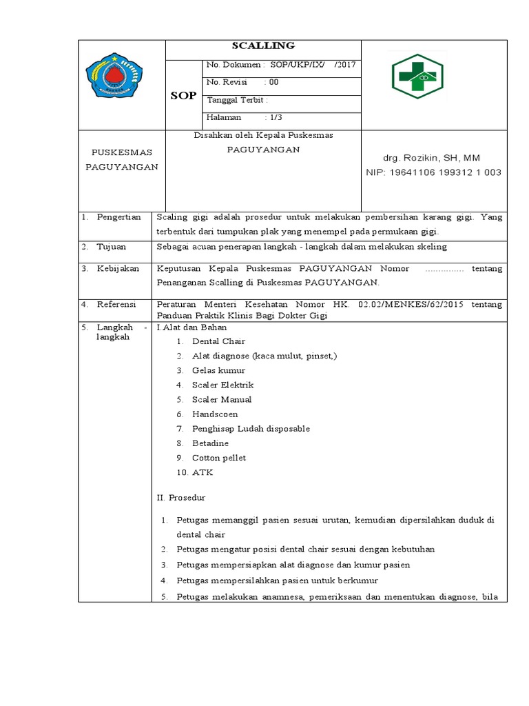 Sop Scalling Pgy | PDF