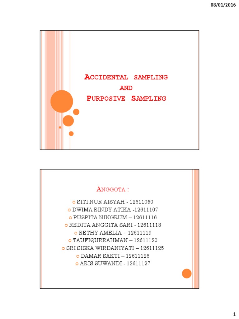Teknik Sampling Purposive Accidental | PDF | Sains & Matematika