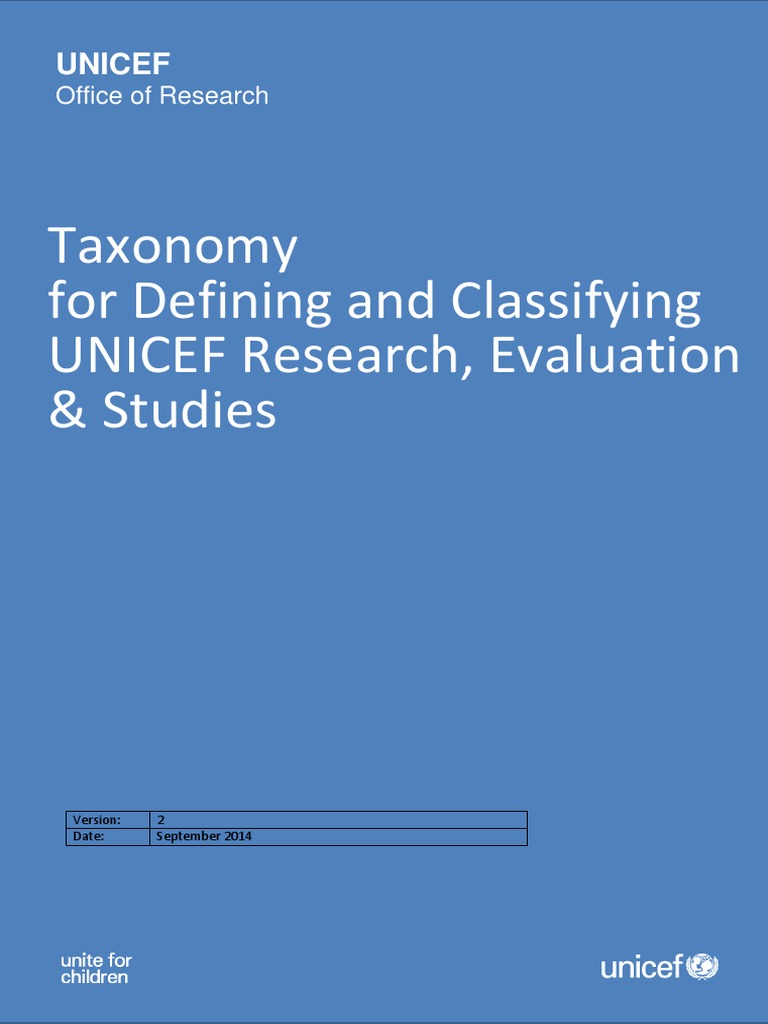 UNICEF Taxonomy Research | PDF | Evaluation | Randomized Controlled Trial