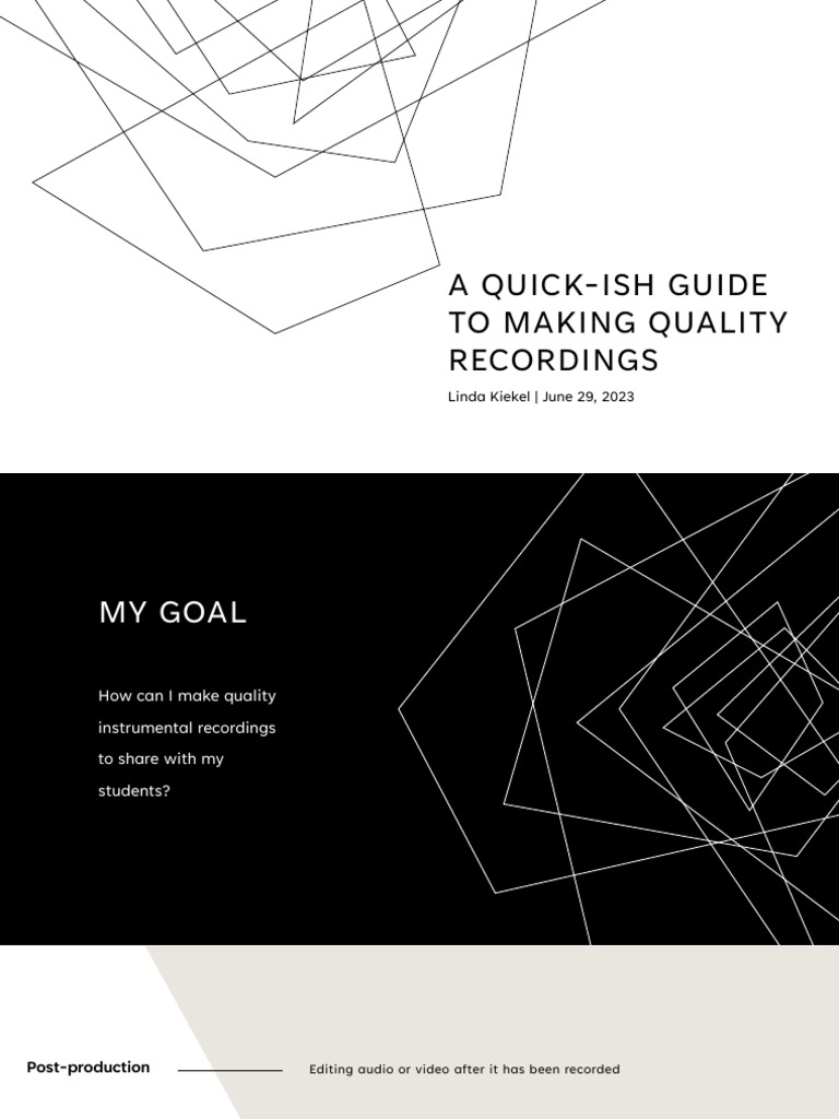 A Quickish Guide To Making Audio Recordings PDF | PDF | Microphone ... A Quickish Guide To Making Audio Recordings PDF | PDF | Microphone ...
