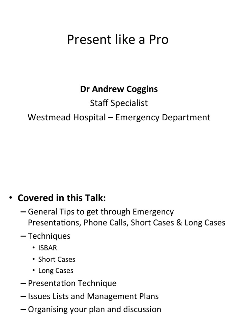 Presentation Long Case Examination Overview | PDF | Myocardial ...