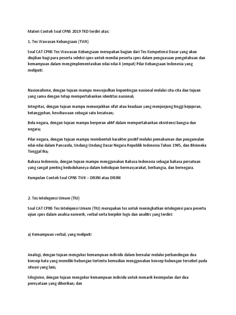 Materi SKD CPNS | PDF