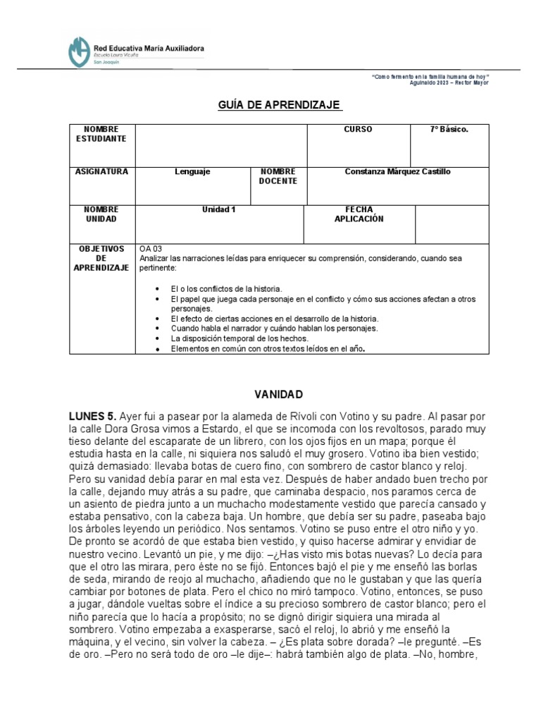 Guia 7mo Lenguaje | PDF