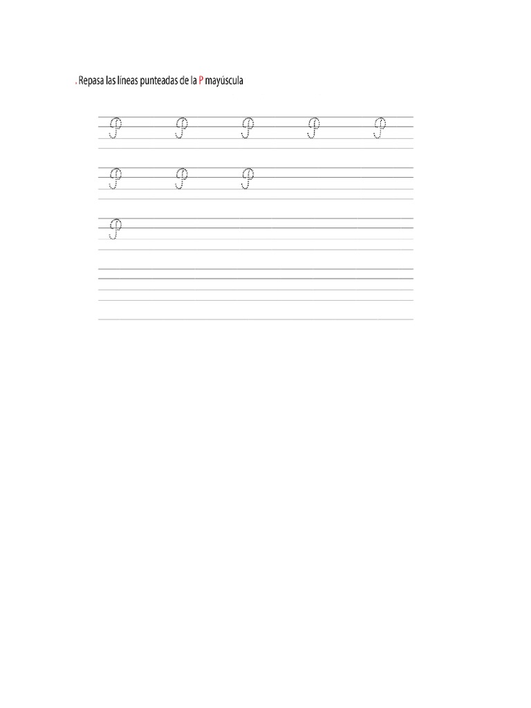 P Mayúscula Manuscrita | PDF