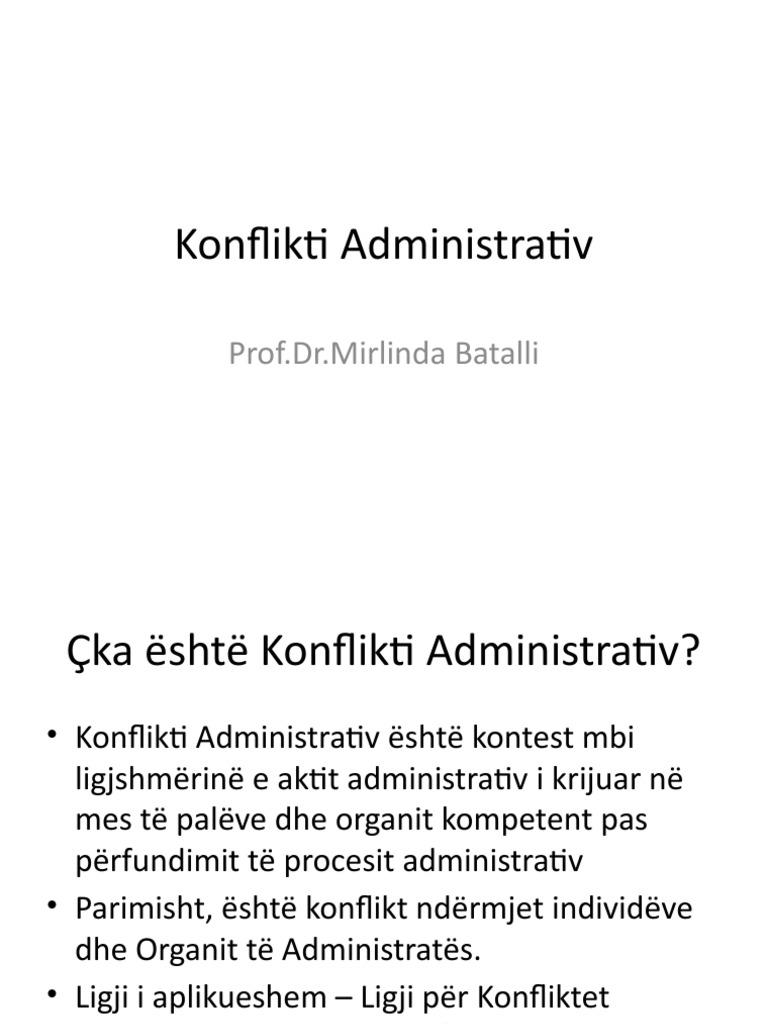 Konflikti Administrativ | PDF