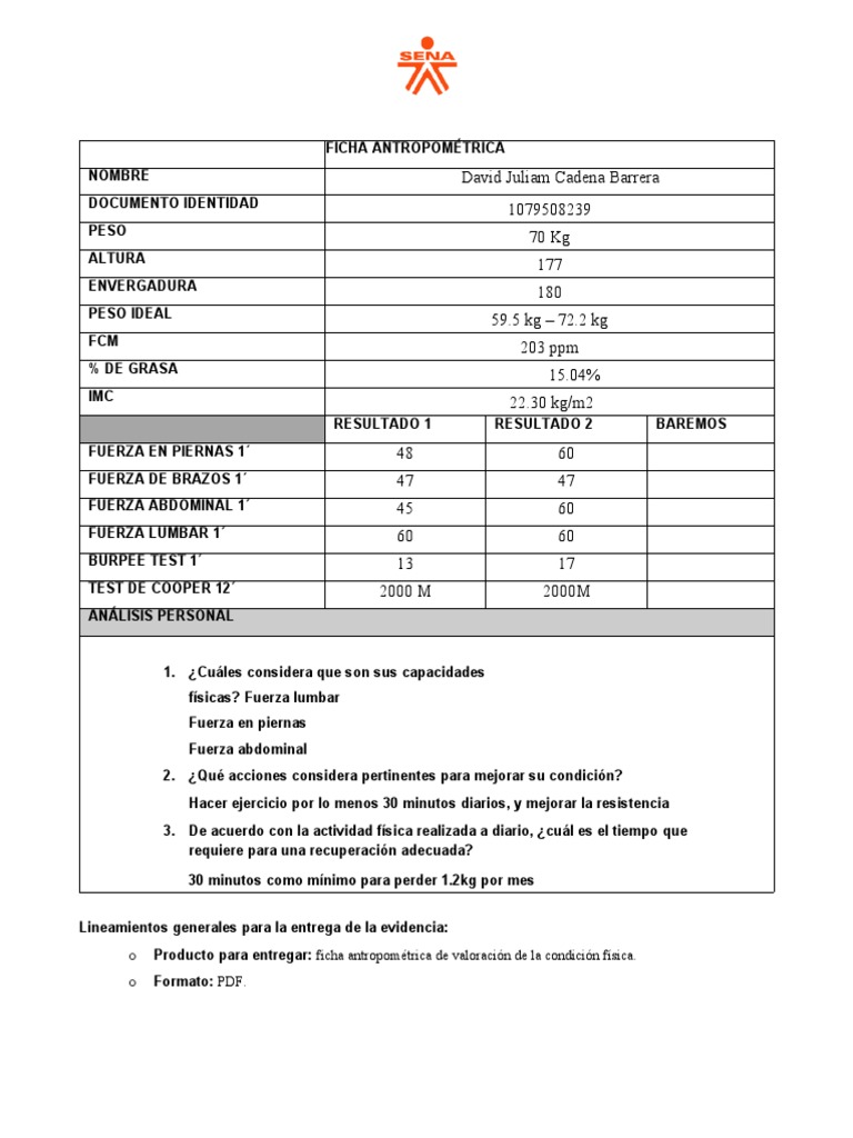 FICHA ANTROPOMETRICA-10 (1) | PDF